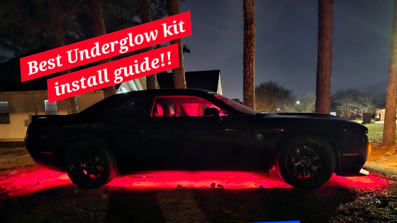 Step by step underglow kit install on a challenger - YouTube