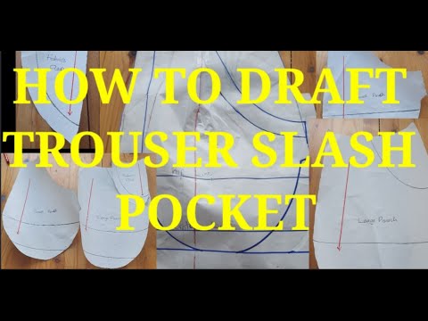 HOW TO DRAFT TROUSER SLASH POCKET - YouTube