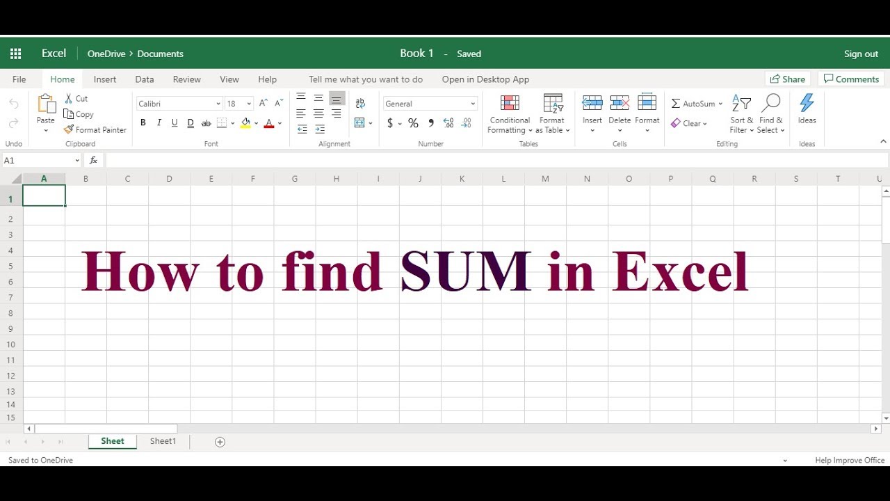 How To Find Sum In Excel Tutorial 4 YouTube how-to-find-sum-in-excel-tutorial-4-youtube
