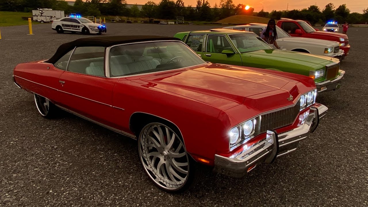 POLICE PULLED UP ON US‼️😳🤯 DONK & BOX CHEVY CRAZY LINEUP! 78Chevyboi ...