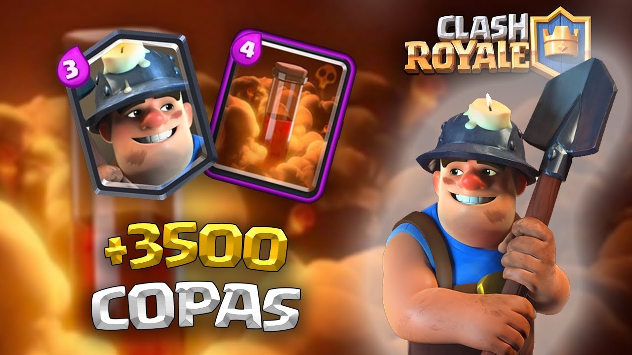 ¡MAZO de MINERO + VENENO para +3500 COPAS! ¡MAZO MINER-CONTROL! [CLASH ...