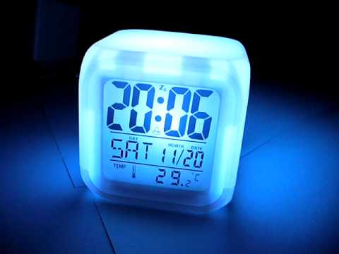 Glowing LED Digital Clock - YouTube