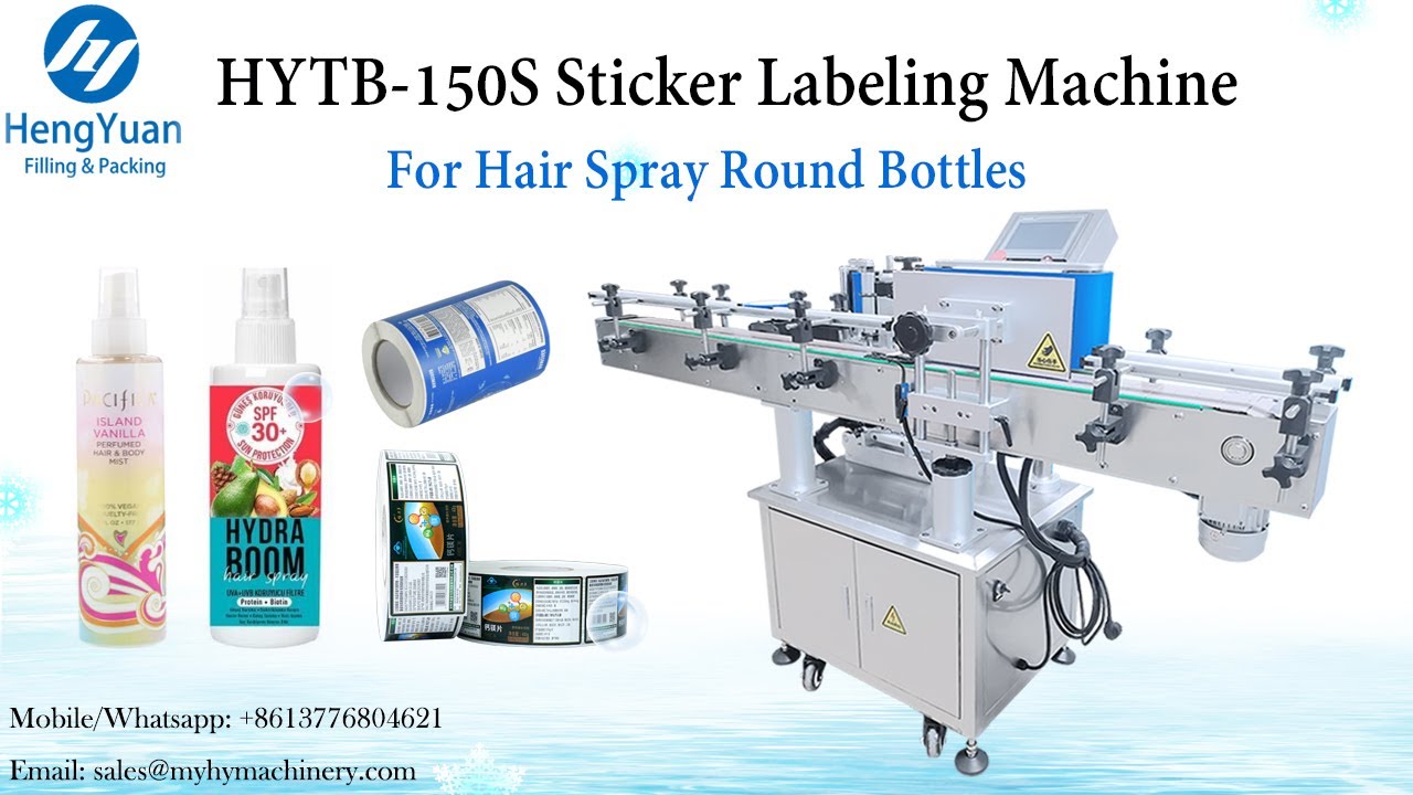 Quality Sticker Labeling Machine for Hair Spray Round Bottles Model ...