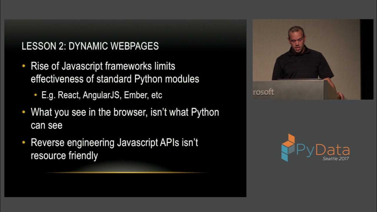Josh Weissbock - High Fidelity Web Crawling in Python - YouTube