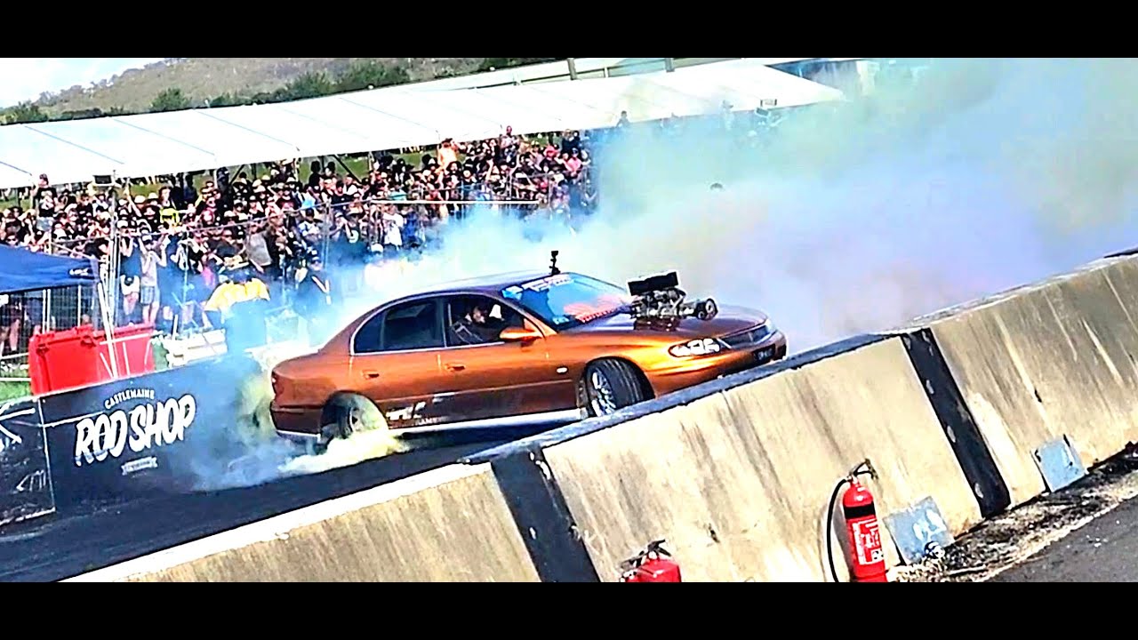 Summernats 36: "OR WHAT" Holden Commodore VX ripping on the burnout pad ...