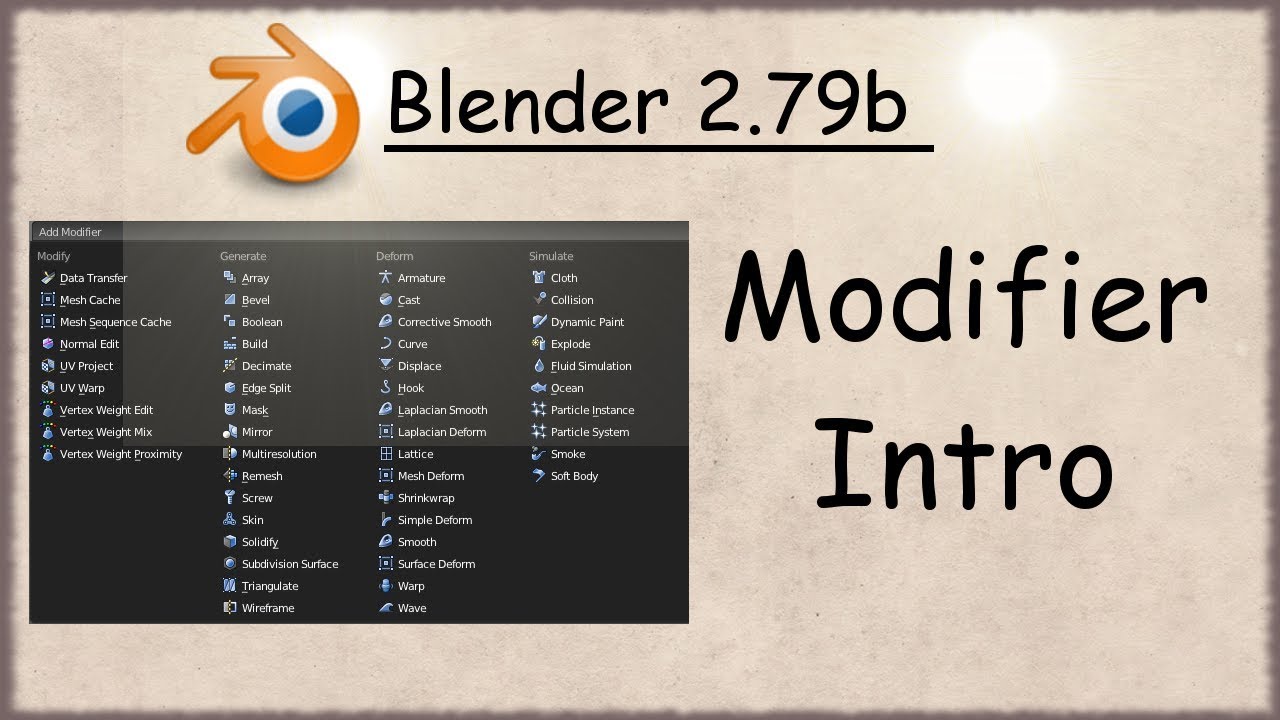 Blender Modifier - 01 - Introduction - YouTube