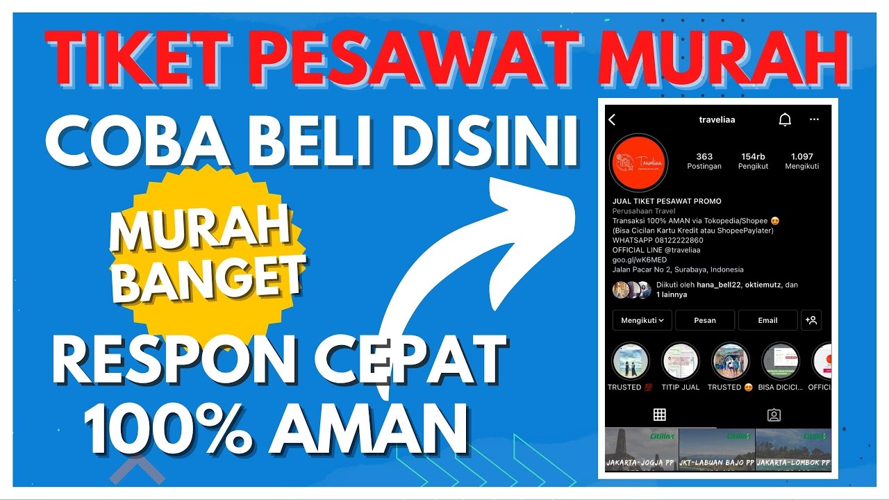 CARA BELI TIKET PESAWAT JAKARTA BALI MURAH DI INSTAGRAM - YouTube