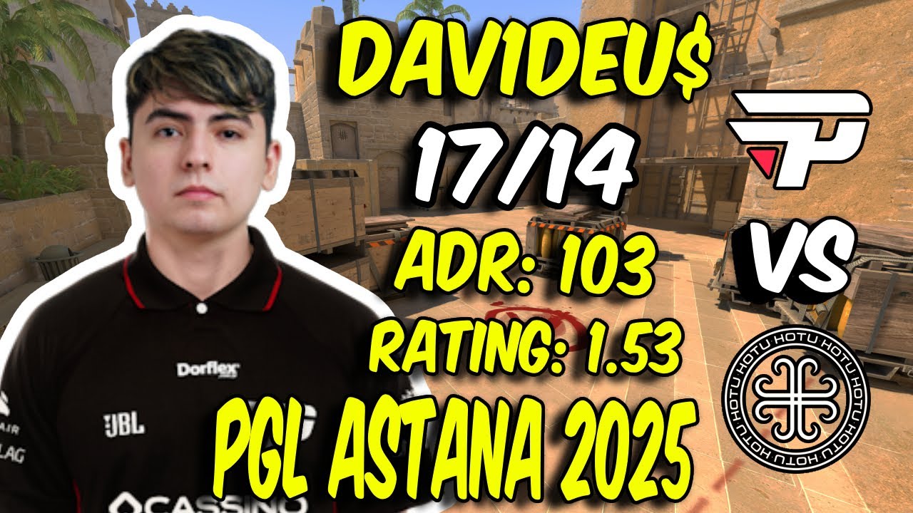 paiN dav1deuS (17/14) vs HOTU (Mirage) @ PGL Astana 2025 | CS2 POV ...