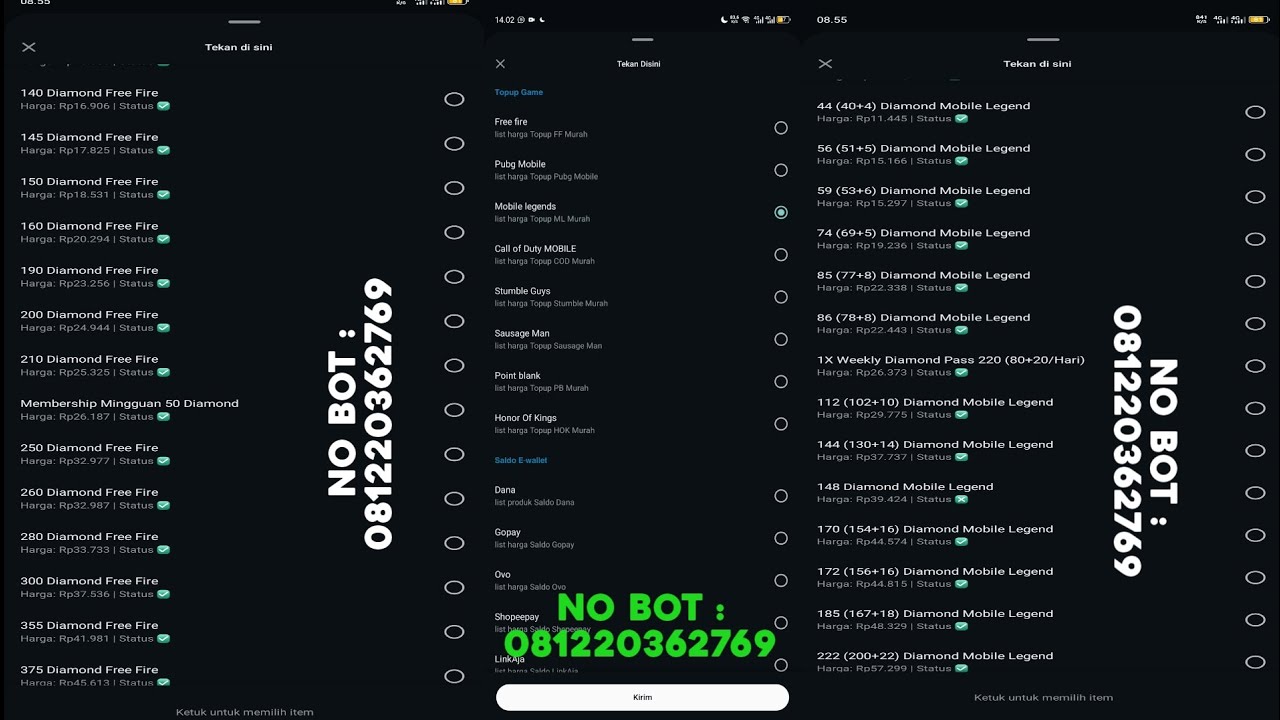 TUTORIAL TOPUP VIA BOT NemesisX STORE - YouTube