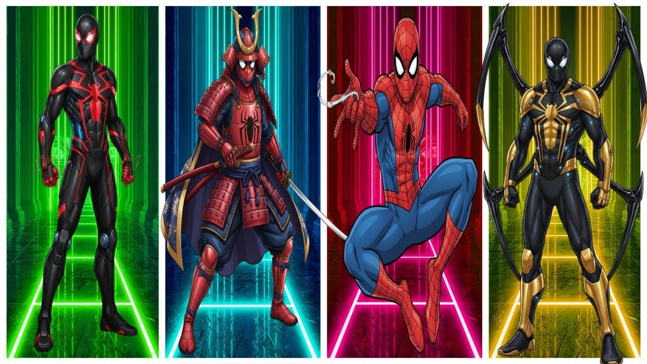 Spider-Man vs Samurai Spider-Man vs Classic Spider-Man vs Iron Spider ...