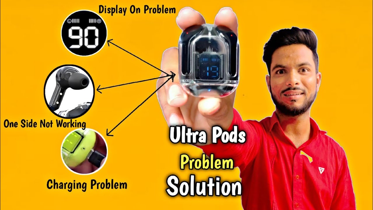 Ultra Pods Display Light Off Kaise Kare 😰 | Ultra Pods One Side Not ...