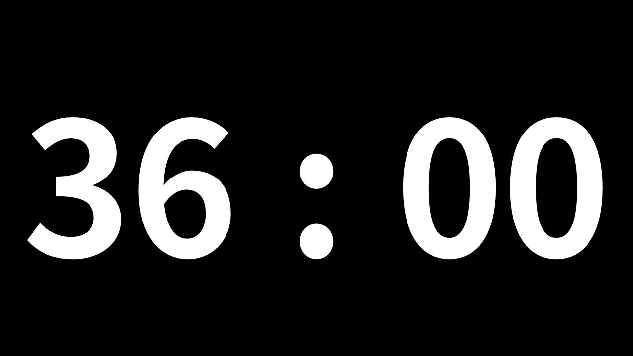 36분 타이머 36minute timer 2160 second timer - YouTube