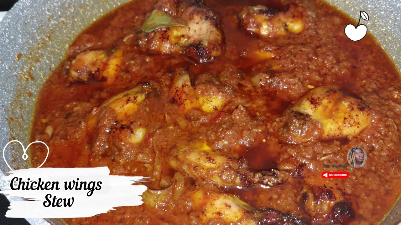 How To Make perfect chicken wings stew recipe -tomatoes stew - YouTube