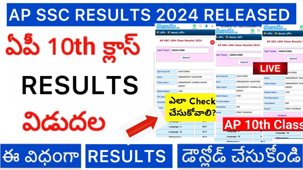 HOW TO CHECK AP SSC 10th CLASS RESULTS | AP 10th RESULTS RELEASED - YouTube