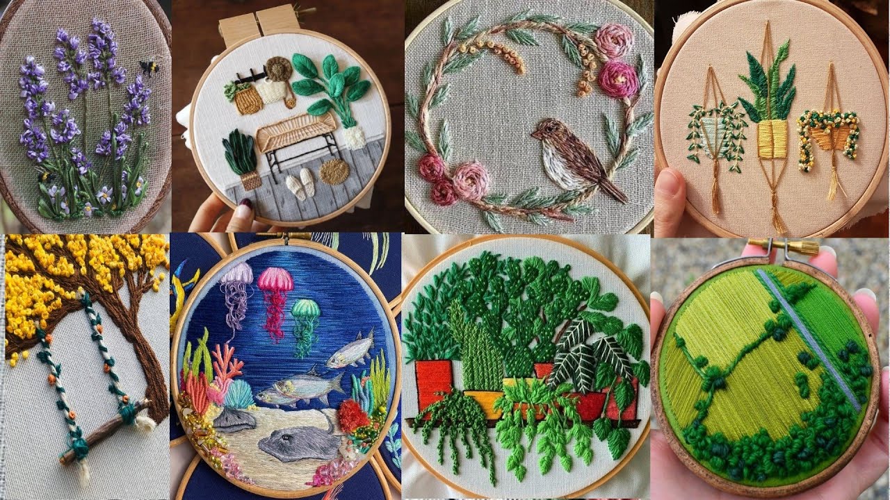 Hand embroidery| Easy beautiful hand made embroidery| Amazing hand ...