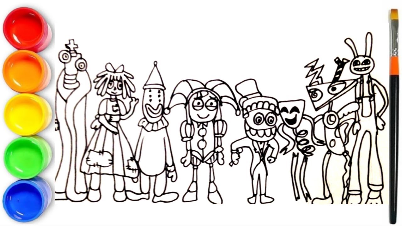 How to draw the Amazing Digital Circus Characters, The Amazing Digital ...