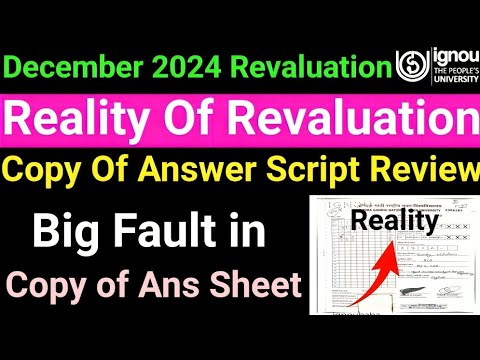 IGNOU December 2024 Revaluation & Copy of Answer Script Reality | ignou ...