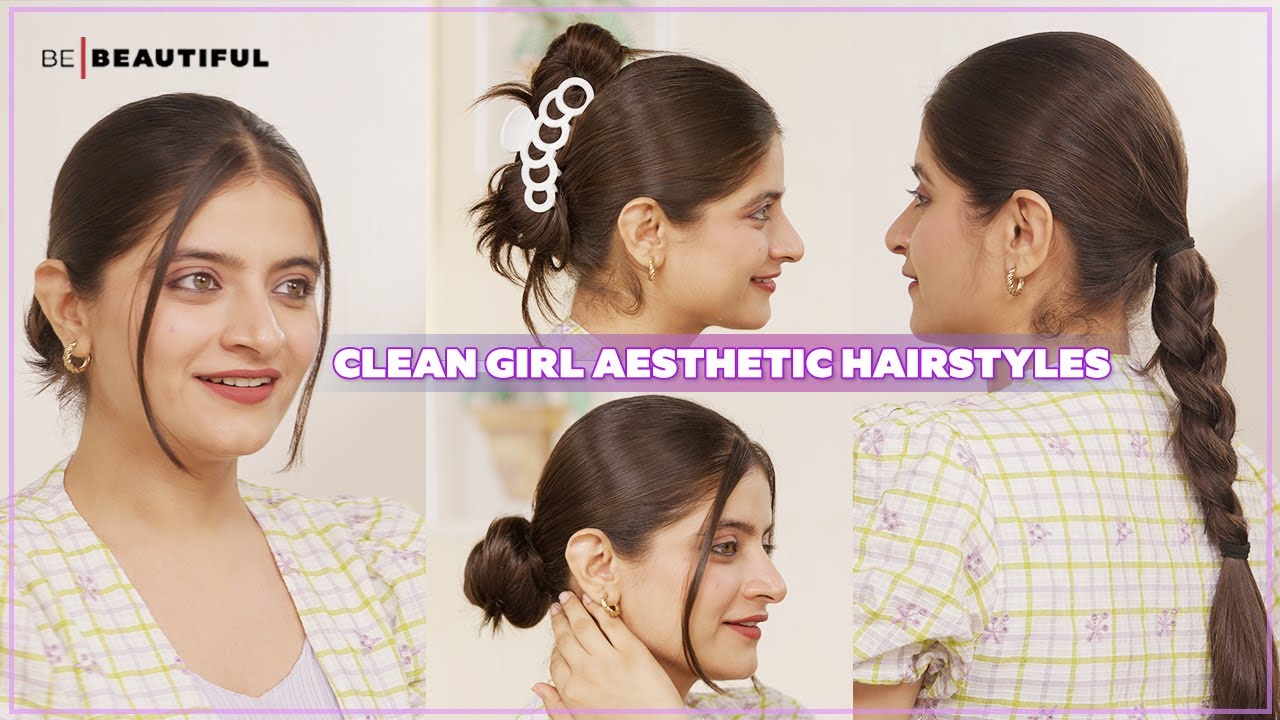 Clean Girl Aesthetic Hair Tutorial | Trying & Recreating Trendy ...