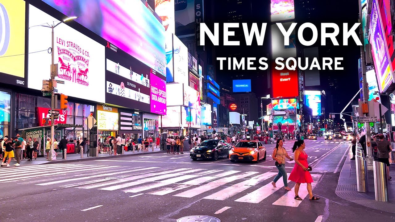🇺🇸 New York City - Walking Times Square around Midnight [4K] - YouTube