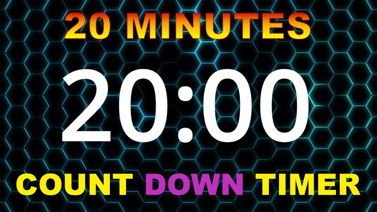 20 Minute Count Down Timer With Alarm - YouTube