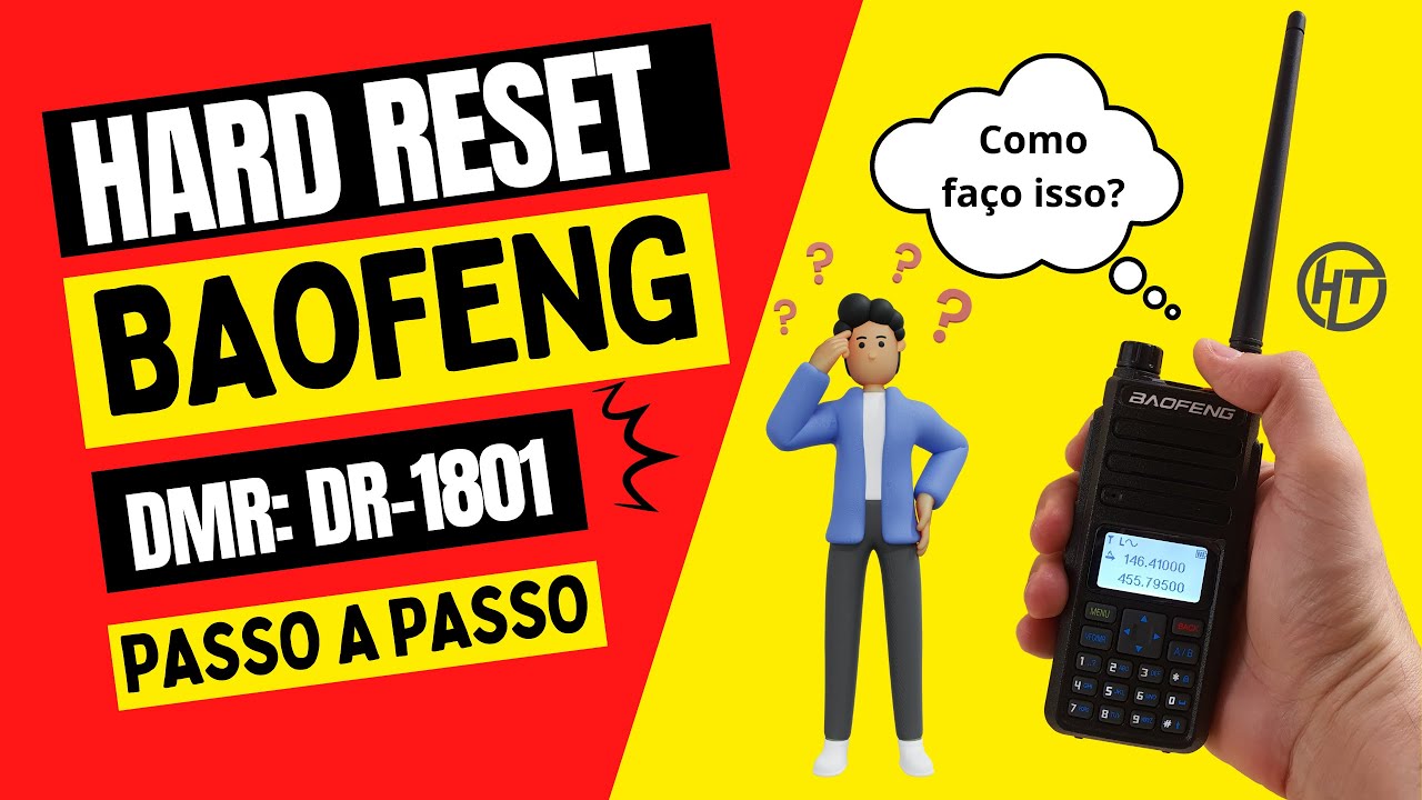Hard Reset Rádio DMR Baofeng DR 1801 - YouTube