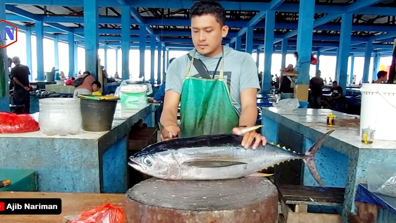 Wow Amazing fresh fish ‼️ Cut Fresh Tuna For Umi Rindi's Yellow Rice ...