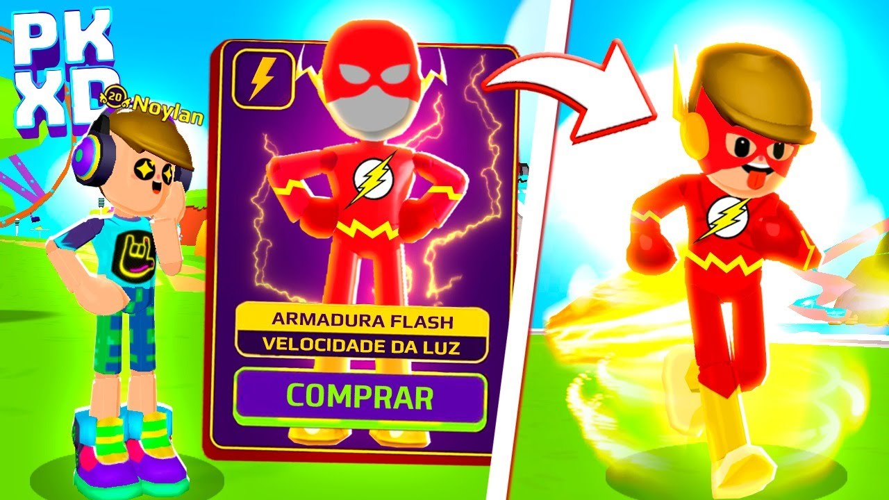 ⚡️ COMO CONSEGUIR A NOVA ARMADURA DO FLASH NO PK XD - YouTube