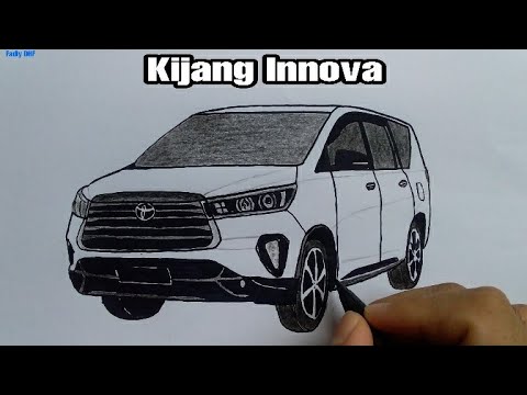 Menggambar Kijang Innova | Drawing Mpv Car - YouTube