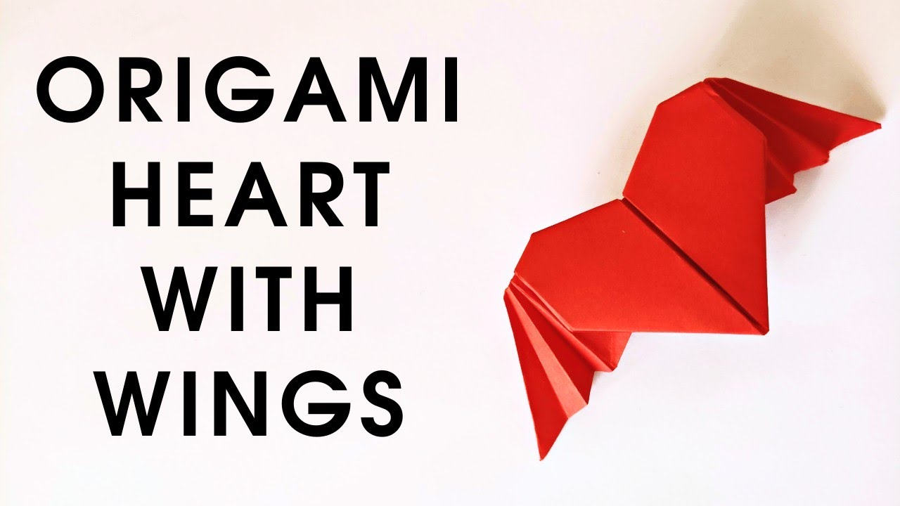 Origami HEART WITH WINGS | How to make a heart with wings - YouTube