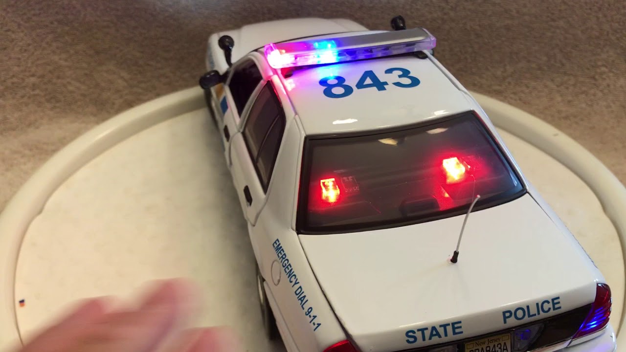 1/18 scale New Jersey State Police Crown Vic with working lights and ...