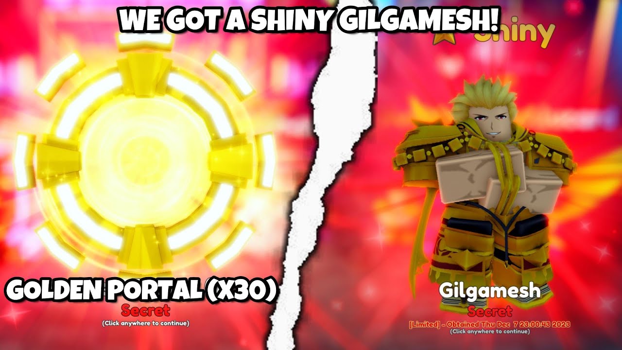 HOW MANY SHINY GILGAMESH WE GOT??? 30+ SECRET GOLDEN PORTALS! ANIME ...