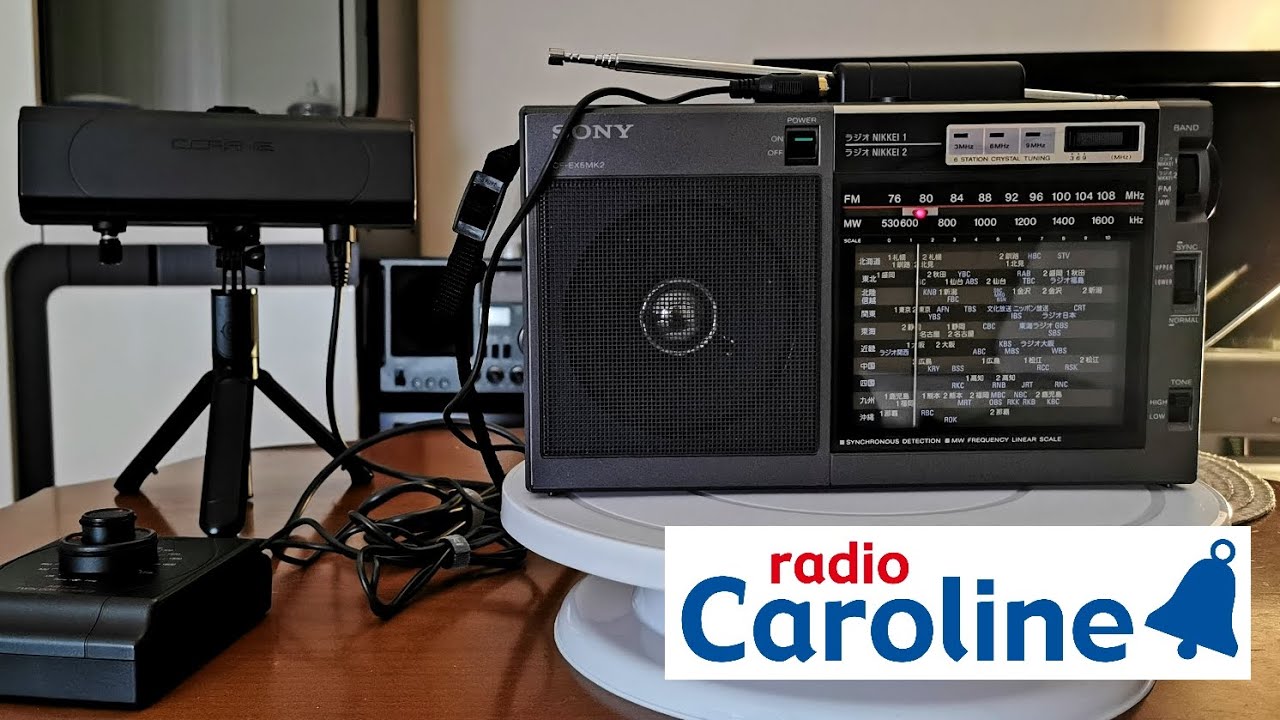 648kHz Radio Caroline UK with Sony ICF-EX5MK2 and C. Crane twin coil ...