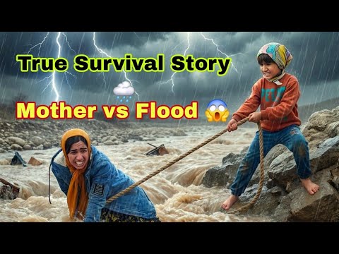 En Yürek Burkan Gerçek Hikaye | Evsiz Anne ve Kızı Azgın Sel ve Vahşi Doğayla Mücadele Ediyor 😱💔