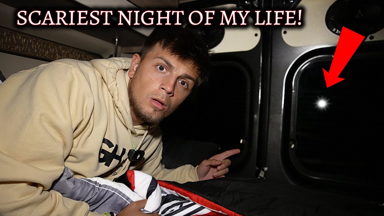 TERRIFYING CAMPING IN MY VAN AT HAUNTED FOREST - SCARIEST NIGHT OF MY ...