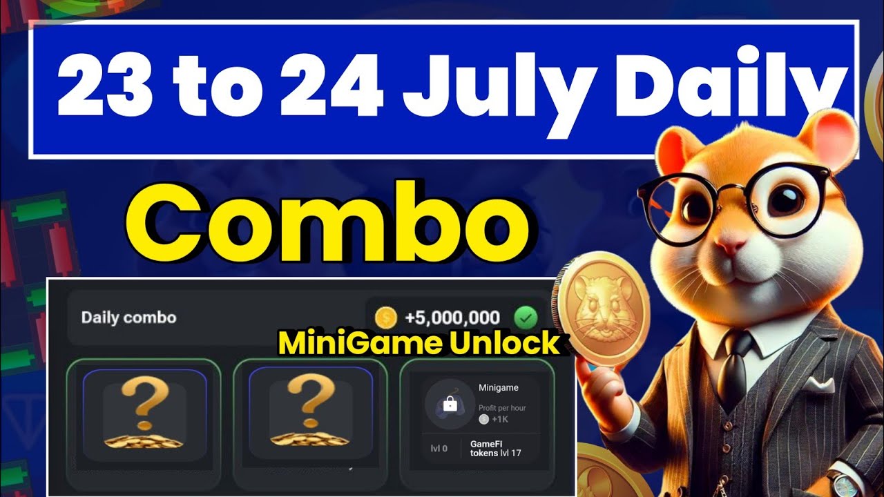 Hamster Combat Daily Combo & MiniGame Unlock 🔓| 23th to 24th July Daily ...