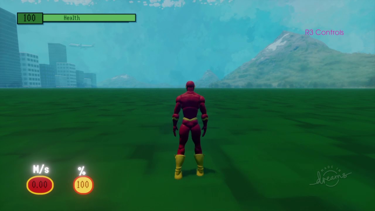 the flash fan game in dreams - YouTube