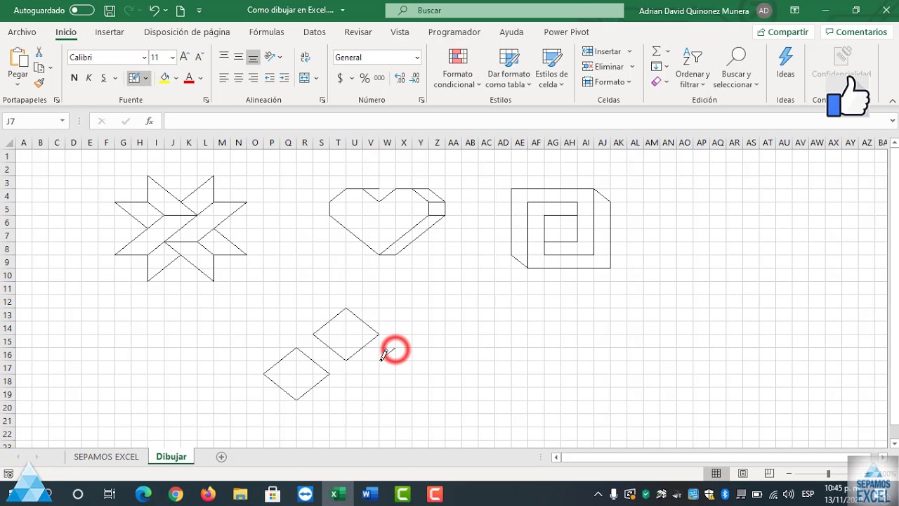 Como Dibujar en Excel #sepamosexcel #sepamosexcelviral # ...