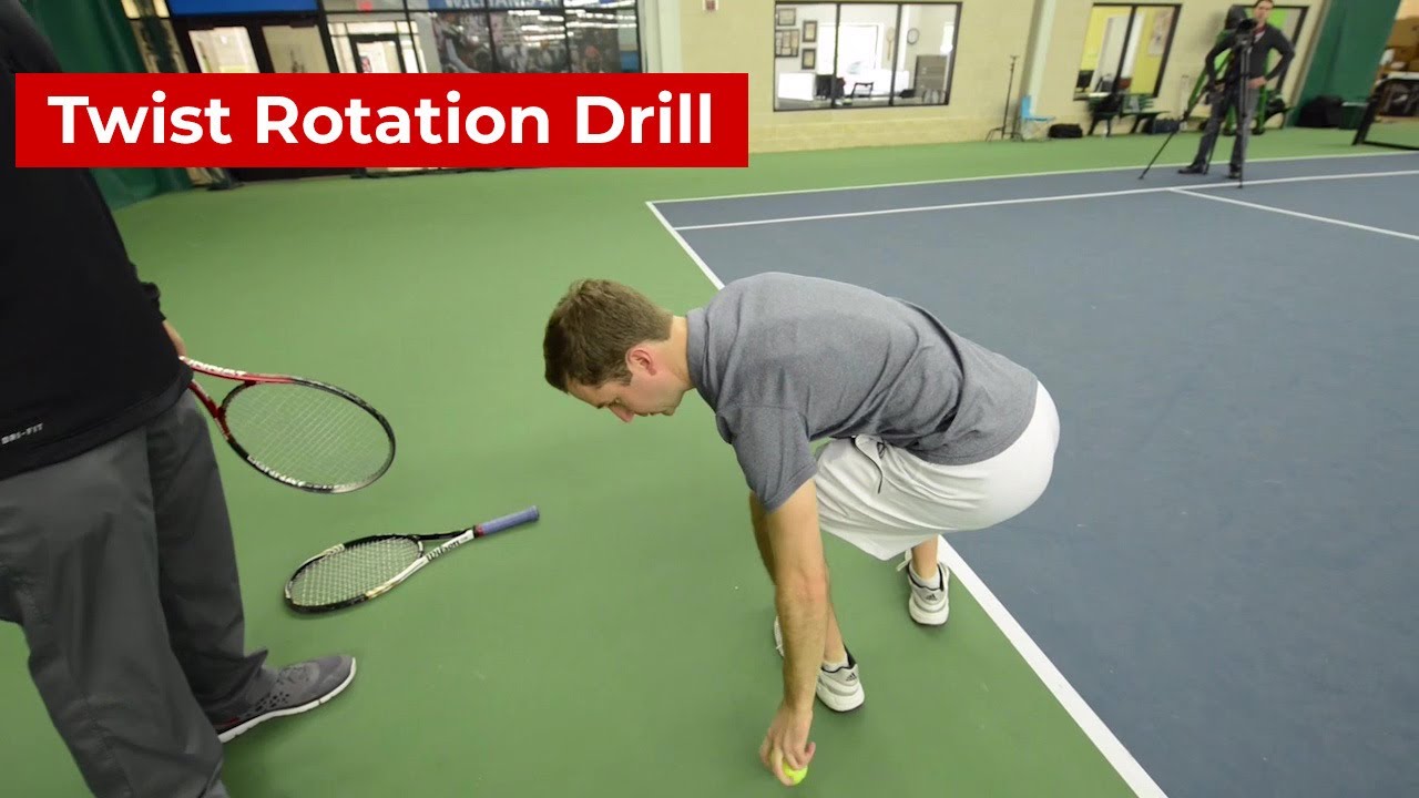 Use the "Twist Rotation Drill" for more serve power - YouTube