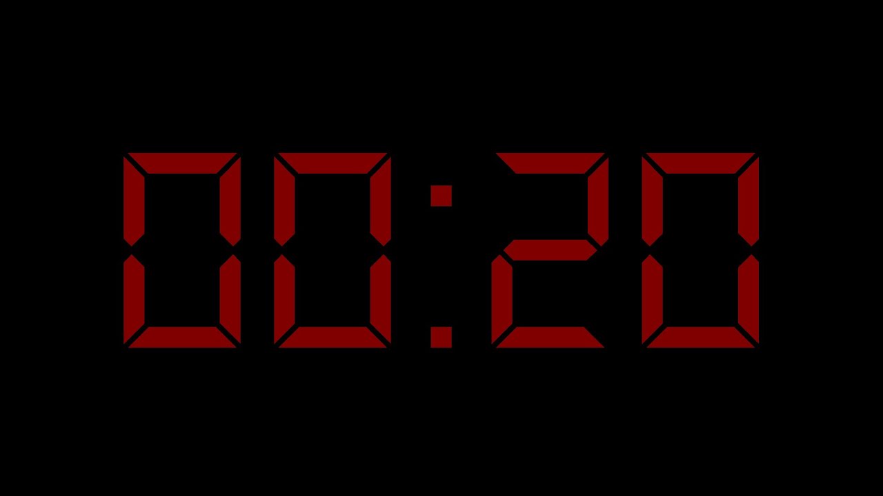 Timer 20 Second No Copyright - Maroon Red Black Screen - YouTube