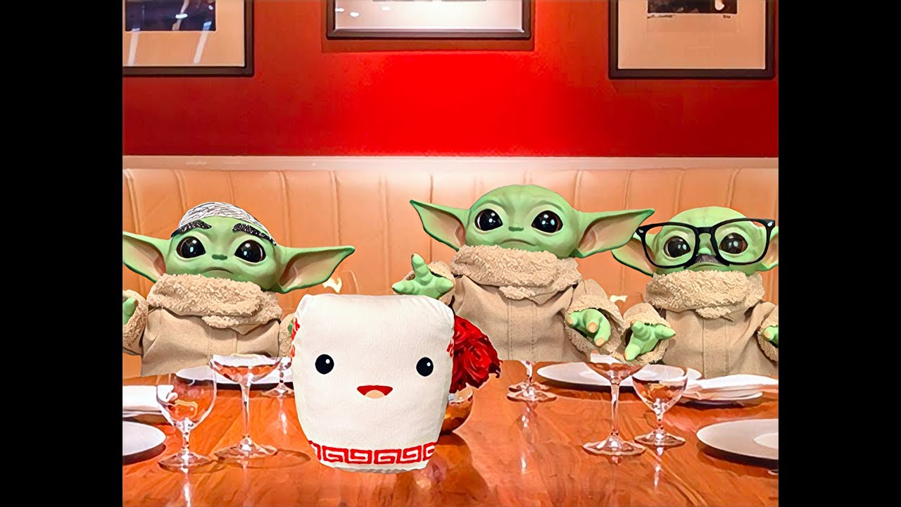 Baby Yoda: Restaurant!! 🍽🥛🍝 (grogu) - YouTube
