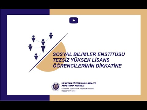 Sosyal Bilimler Enstitüsü Tezsiz Yüksek Lisans Öğrencilerinin Dikkatine