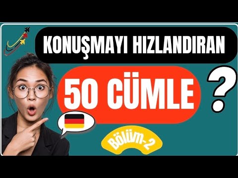 🇩🇪 2.Bölüm Almanca Konuşamıyorum Diyenler İçin: Konuşturan Cümleler #almanca #almancacümleler