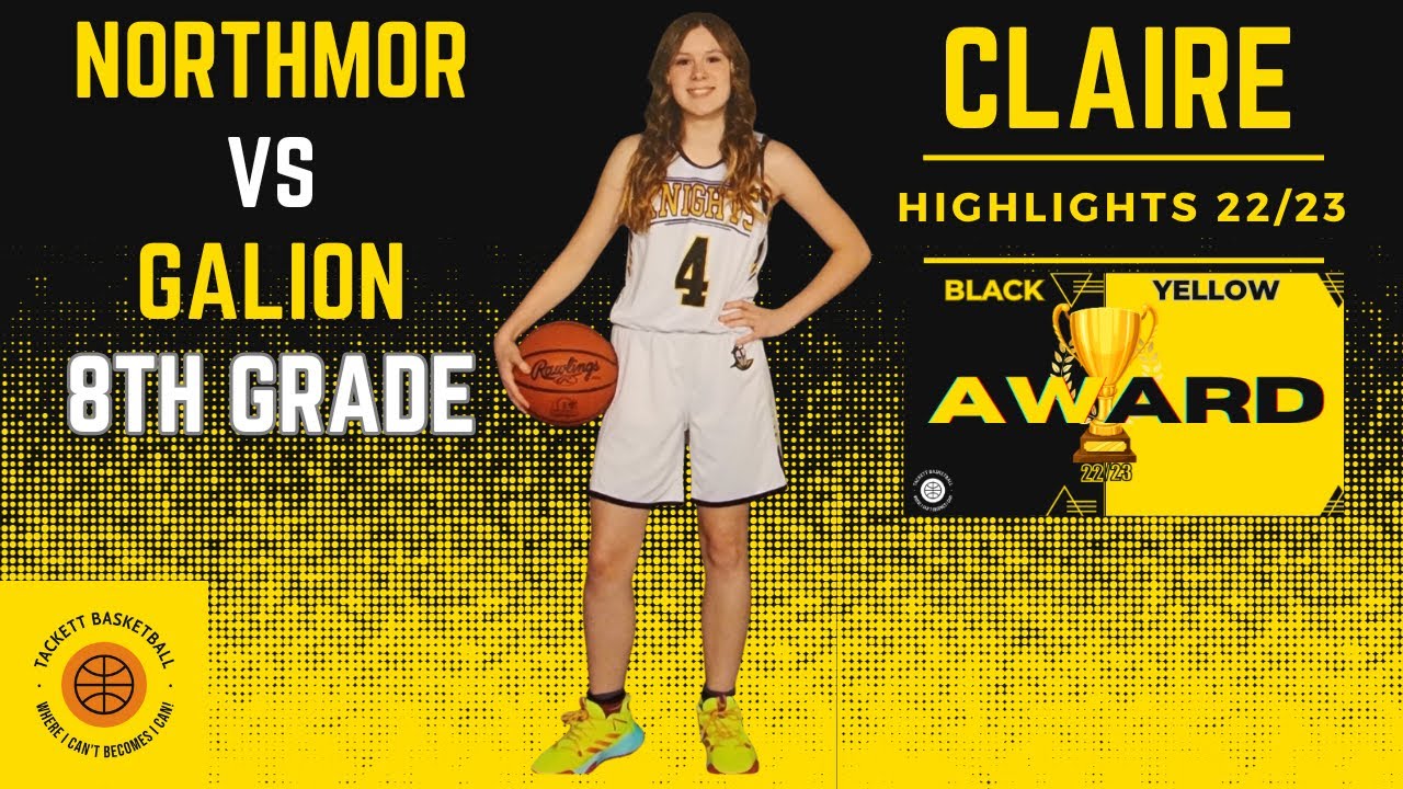 Northmor vs Galion 8th Grade Claire Highlights (BlacknYellow) - YouTube