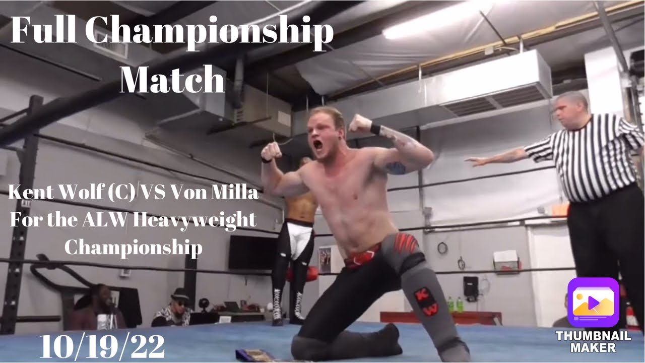 Full Championship Match: Kent “The Alpha” Wolf VS Von Milla (ALW Fight ...