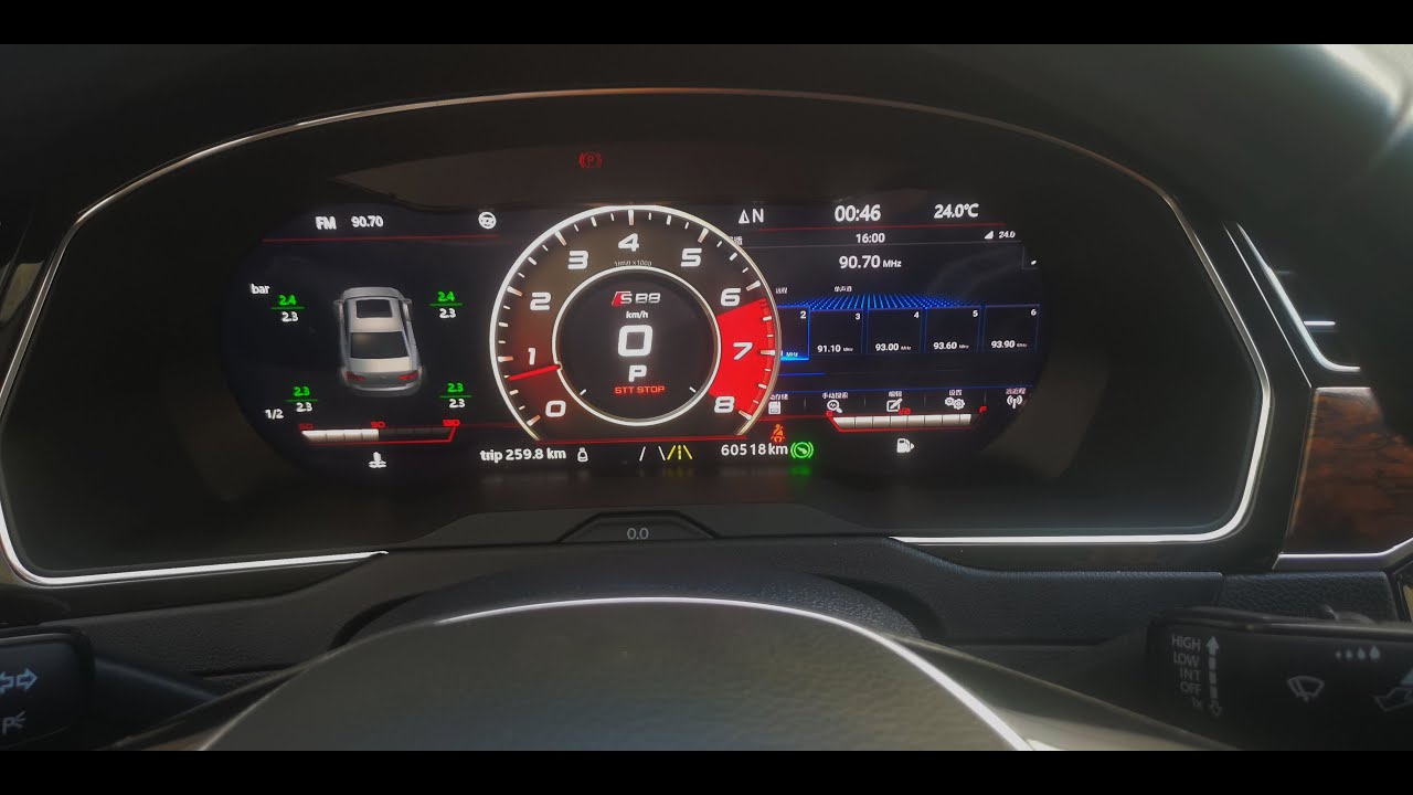 New Car Liquid crystal instrument LCD Dashboard Car Cockpit Active info ...