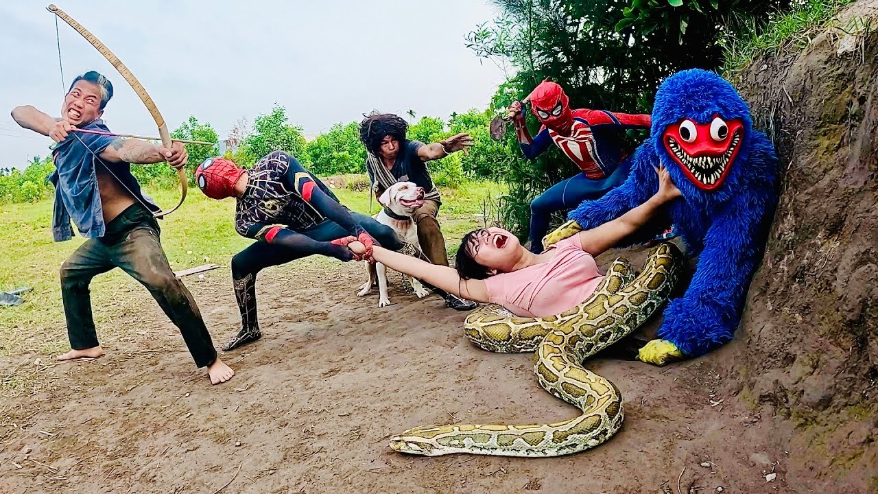 Pro 4 Superhero Team || Rescues a Young Girl Attacked by Giant Pythons and Ferocious Monsters ...