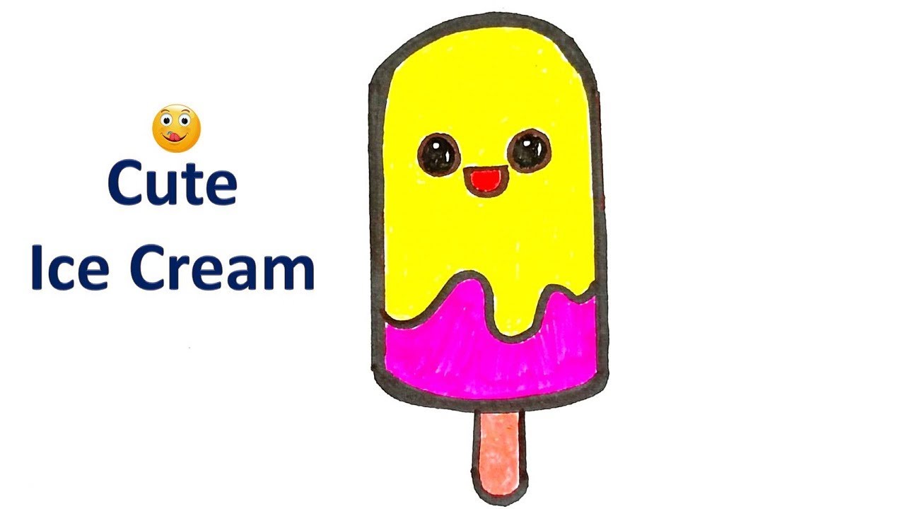 EASY ICE CREAM BAR DRAWING | HOW TO DRAW ICE CREAM BAR #kids - YouTube