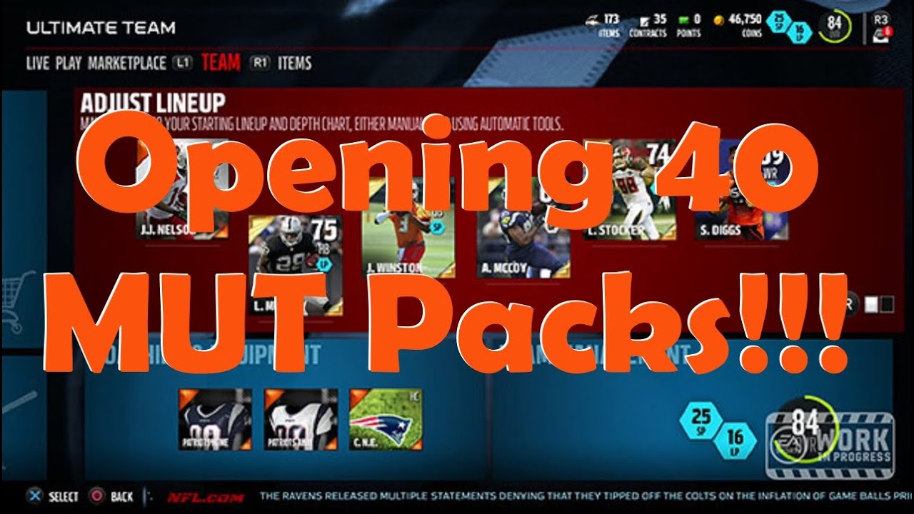 Madden NFL 16 Ultimate Team, Opening Over 40 MUT Packs! - YouTube