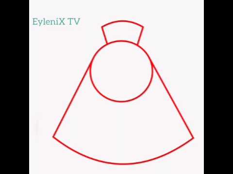 Adım Adım 8 adımda tatlı,sevimli elbise çizimi-İzle ve öğren-En basit elbise çizimi