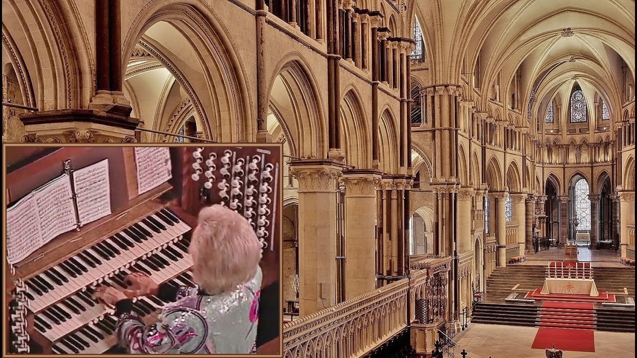 Rutter | TOCCATA IN SEVEN | Diane Bish at Canterbury Cathedral in ...